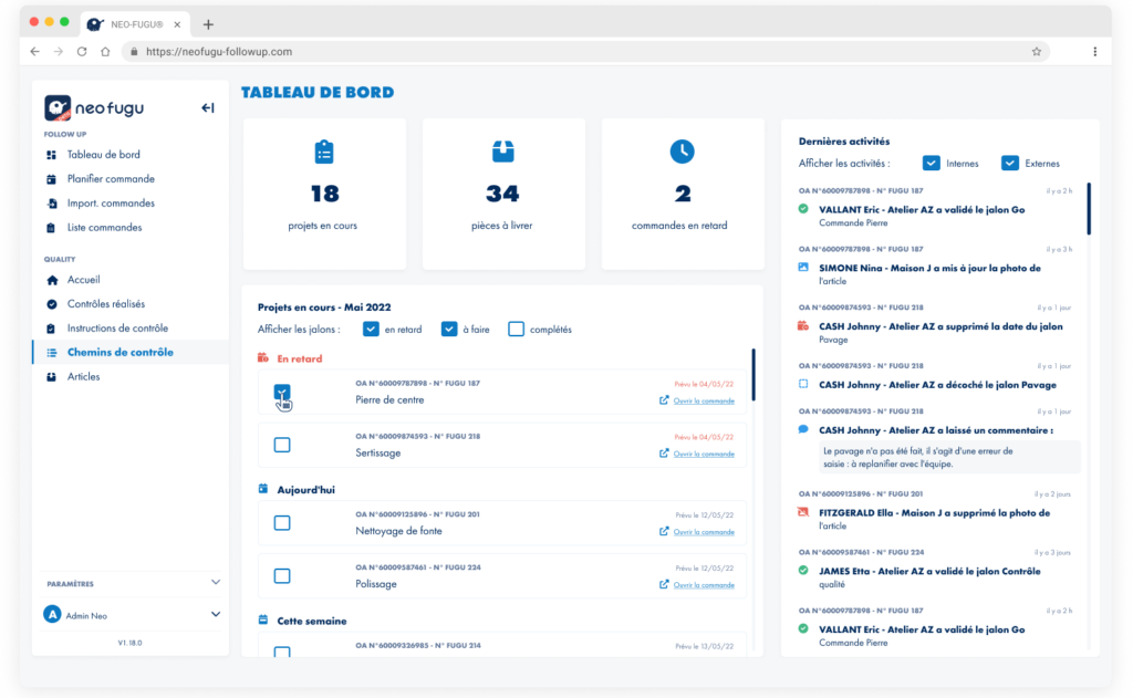 NEO-FUGU® FollowUp - NEO-FUGU® - Solutions logicielles pour le secteur HBJO
